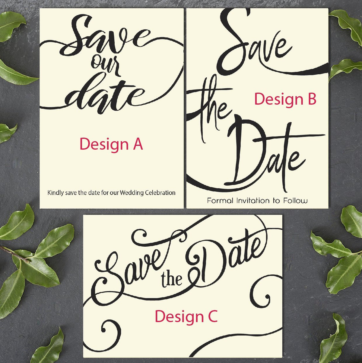 Save the Date Magnet Wooden Rustic - Simple Design – Tabetha's Touch