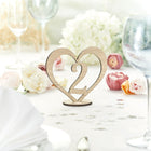 Rustic Wooden Wedding Table Numbers in a Heart – Tabetha's Touch